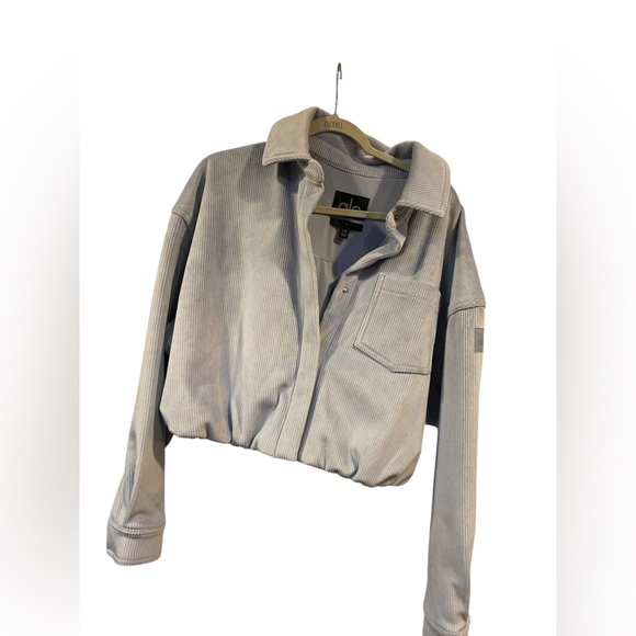ALO Yoga | Jackets & Coats | Nwt Alo Yoga Ribbed Velour Cropped Mtn ...